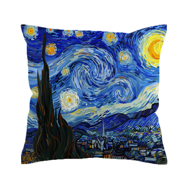 Pillow Cover - The Starry Night by Van Gogh Coastal Passion