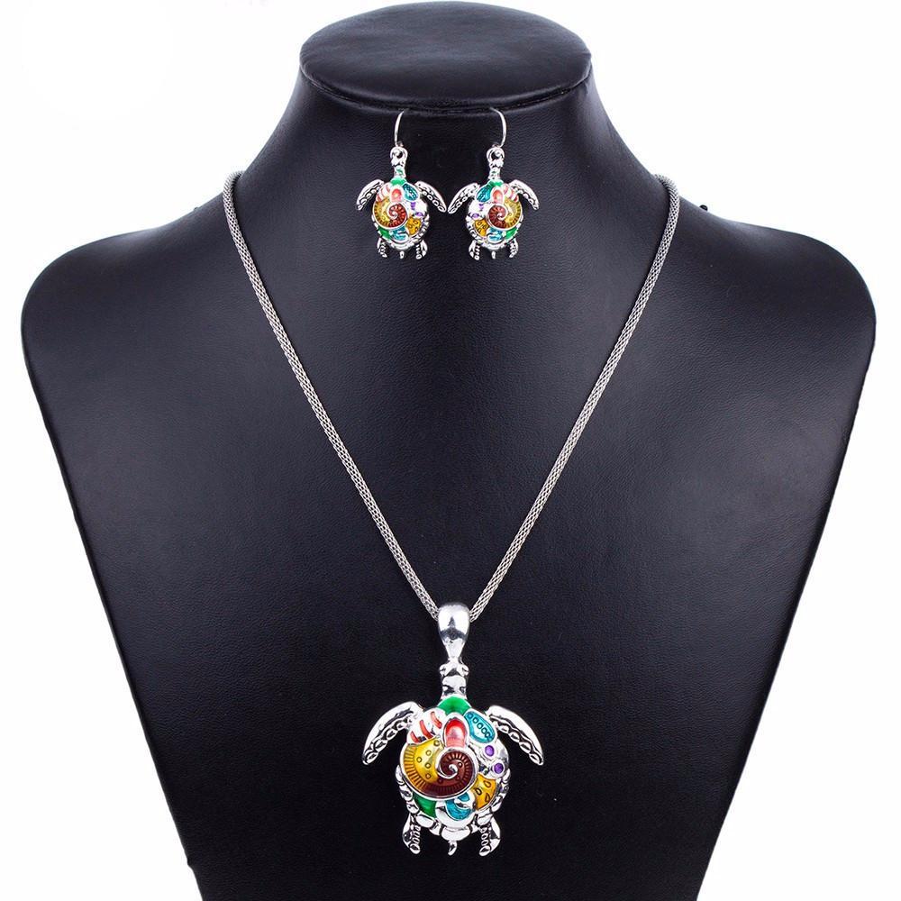 Colorful Turtle Jewelry Set | Coastal Passion Sea Life Jewelry