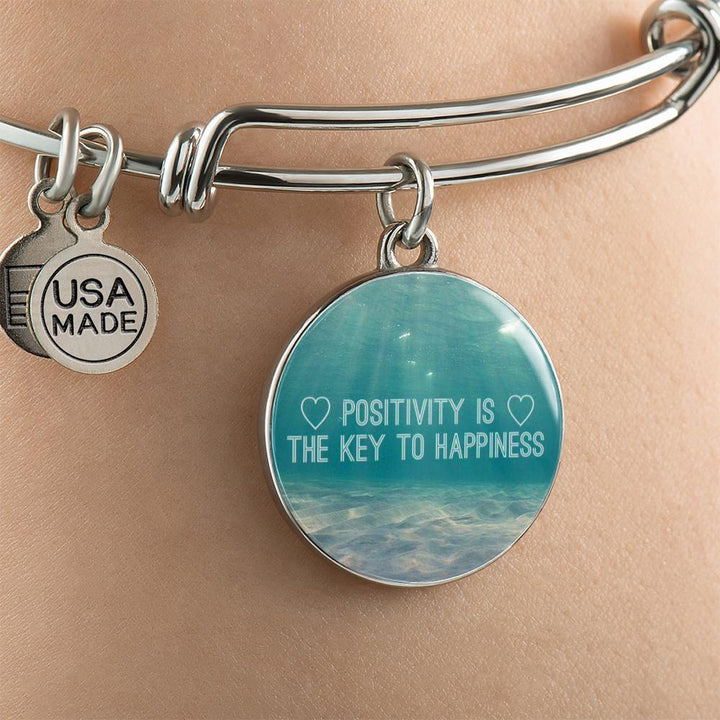 Positivity Bangle Bracelet | Coastal Passion Inspirational Jewelry