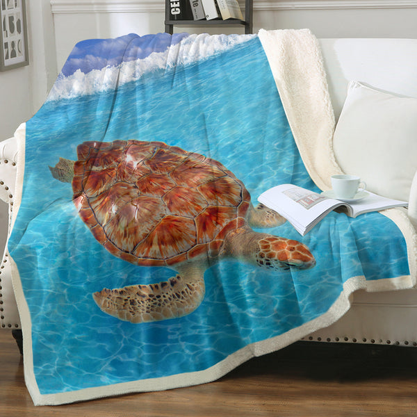 Sea Turtle Bed Cover - Coastal Passion